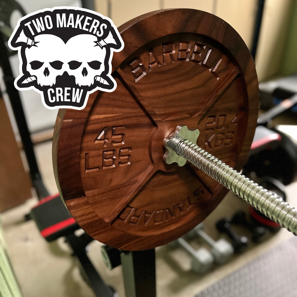 Do you even Gift Bro? Barbell Weight Plate Dark Walnut Catchall Tray – TWO MAKERS CREW